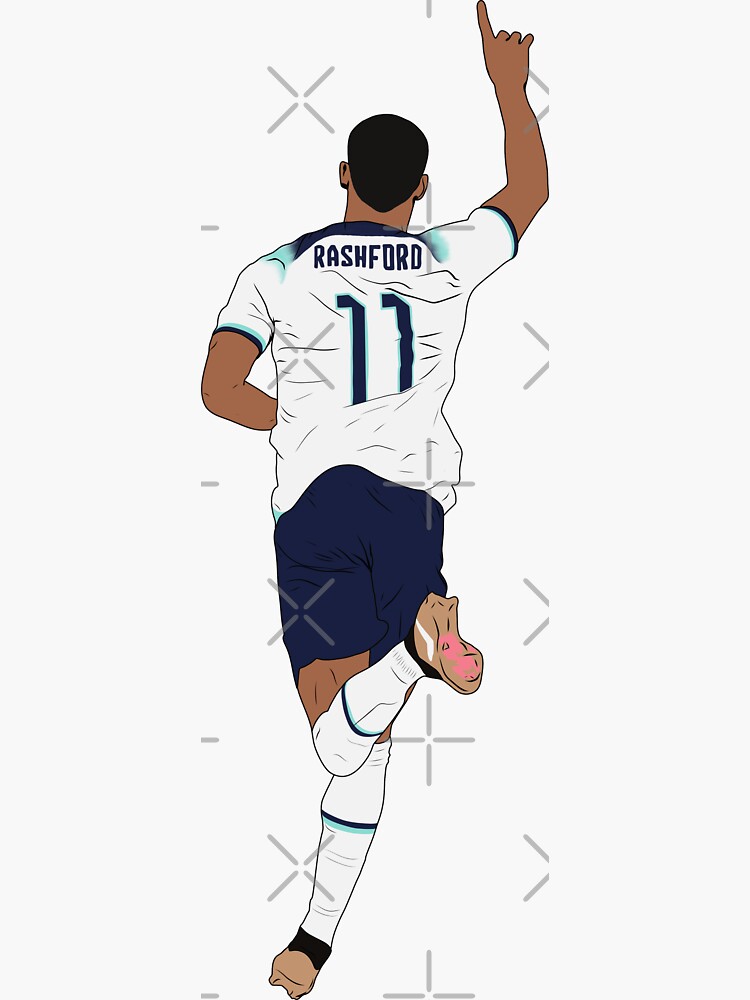 "Marcus Rashford 11 England 2022 World Cup Goal Celebration Minimalist ...