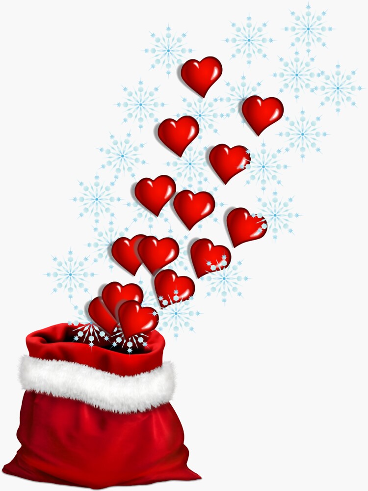 "May Santa bring you love..." Sticker for Sale by Marija1111 | Redbubble