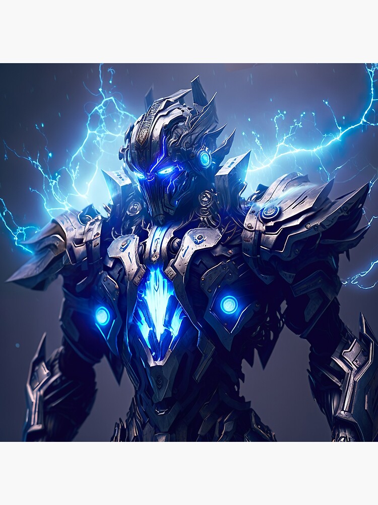 "Mech God of Lightning" Poster for Sale by GenGallery | Redbubble