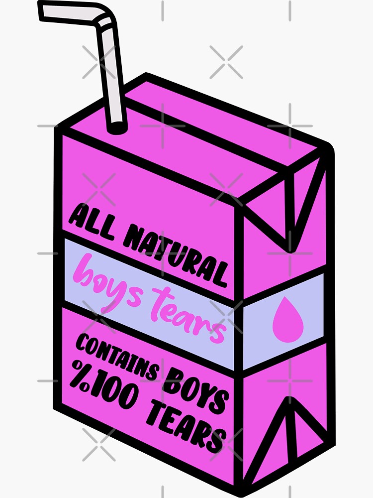 "Boys Tears Juicebox" Sticker for Sale by brasevko | Redbubble
