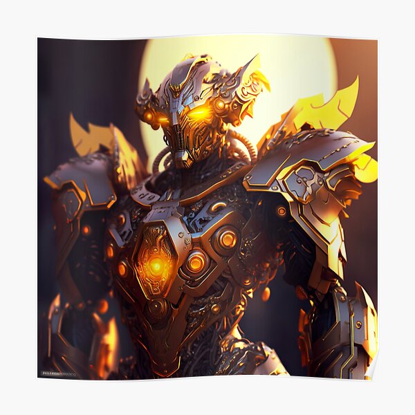 "Mech Sun God" Poster for Sale by GenGallery | Redbubble