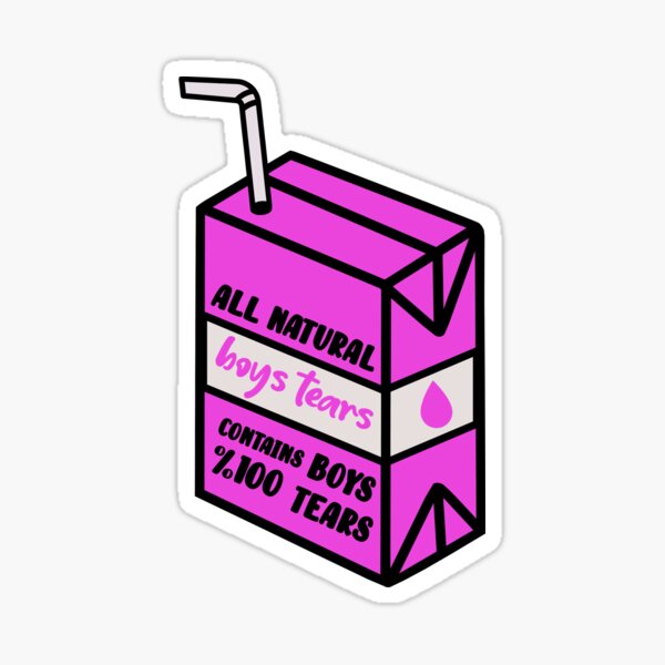 "Boys Tears Juicebox" Sticker for Sale by brasevko | Redbubble