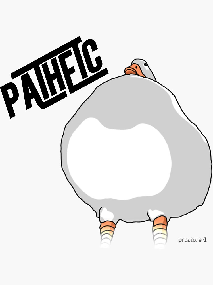 " Duck Pathetic - FUNNY MEME " Sticker for Sale by prostore-1 | Redbubble