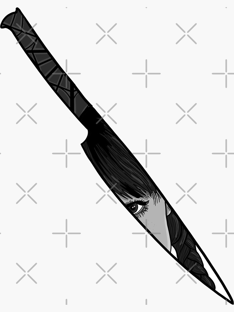 "Wednesday knife" Sticker for Sale by TammyJX | Redbubble