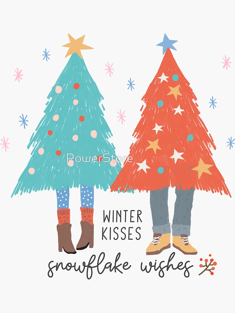 "Winter kisses Snowflake wishes" Sticker for Sale by ynssk92 | Redbubble