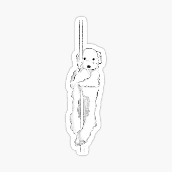 "Dog pole dancing" Sticker for Sale by OnaStudies | Redbubble