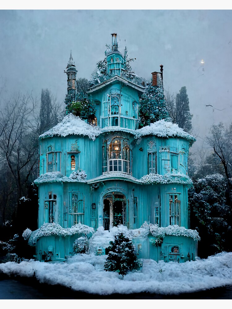 "Blue Dream House" Sticker for Sale by Verbamystica | Redbubble