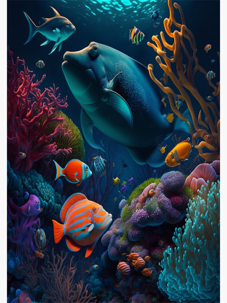 "Bella AMG - Underwater World (Edition #4)" Sticker for Sale by ...