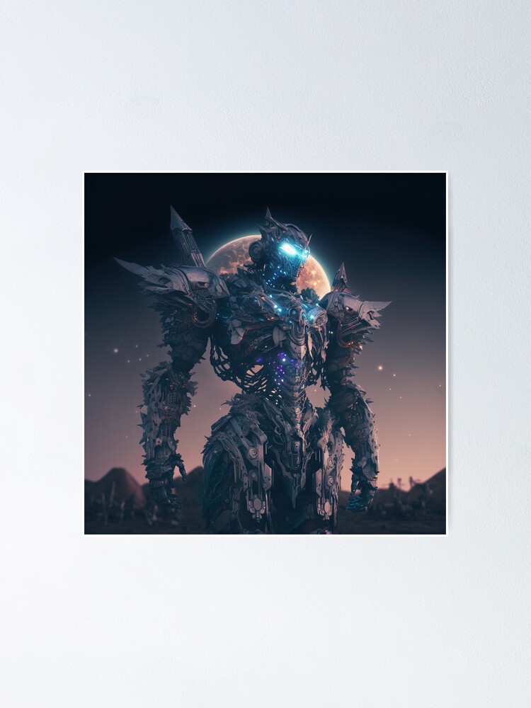 "Moon God Mech" Poster for Sale by GenGallery | Redbubble