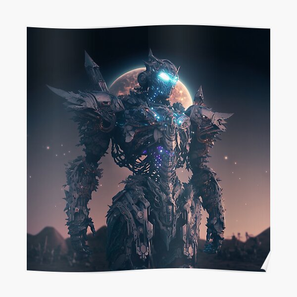"Moon God Mech" Poster for Sale by GenGallery | Redbubble