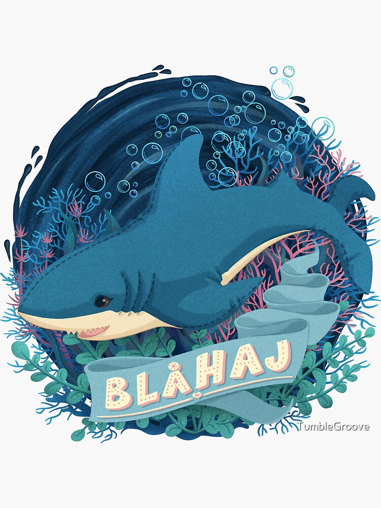 "Blahaj Swedish Blue Shark Best Friend" Sticker for Sale by ...