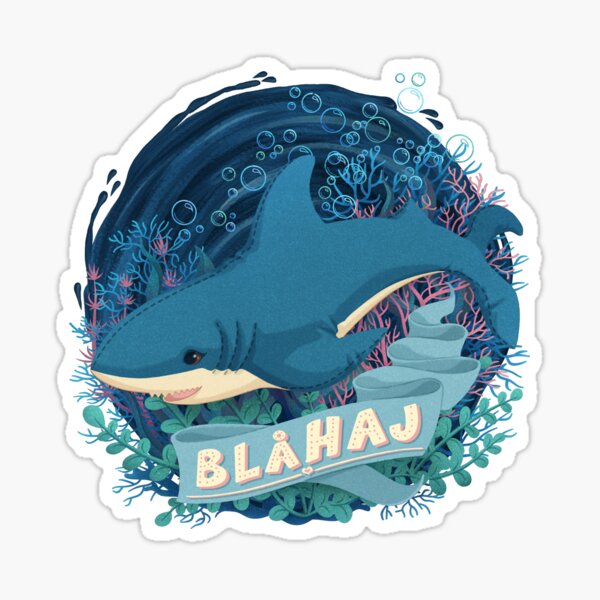 "Blahaj Swedish Blue Shark Best Friend" Sticker for Sale by ...