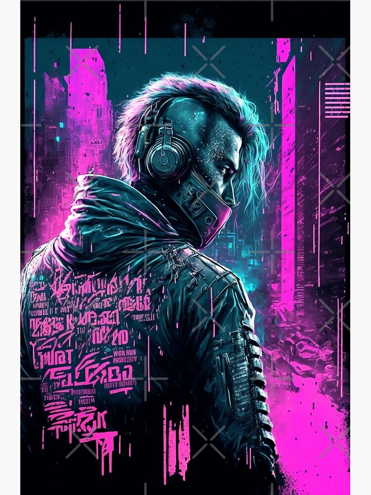 "Cyberpunk Protagonist (Neo Noir Blade Runner Retrosynth Vaporwave Art ...