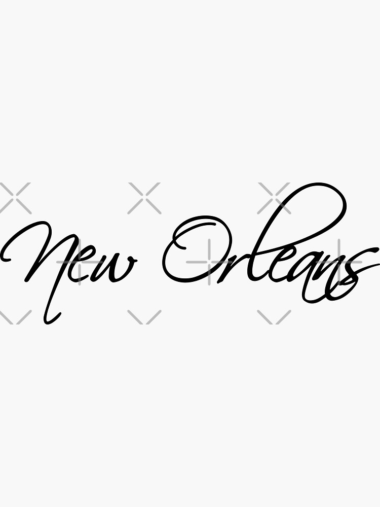 "New Orleans - Cursive Text Style" Sticker for Sale by wormygear ...