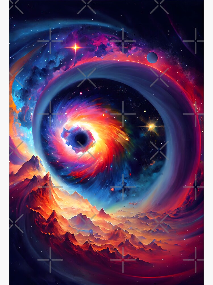 "Deep Space Rainbow Vortex Swirl Celestial Night Sky Universe and ...