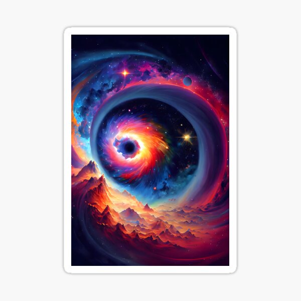 "Deep Space Rainbow Vortex Swirl Celestial Night Sky Universe and ...