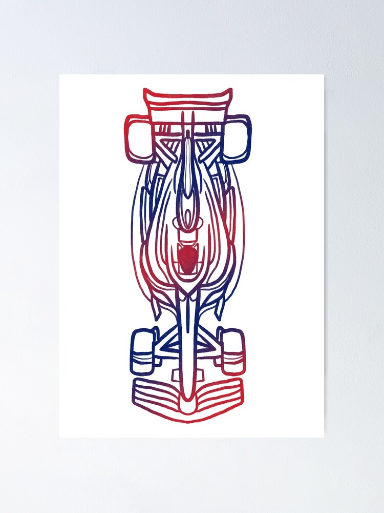 "Red Bull Line Art" Poster for Sale by Laurensparkes | Redbubble