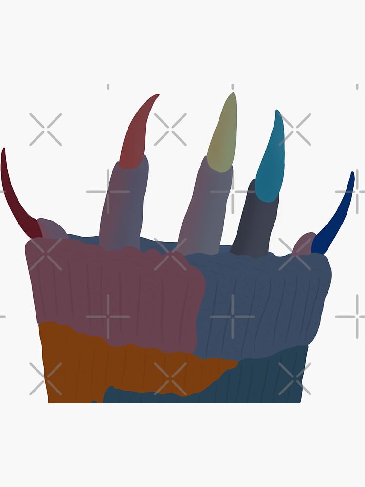 "Enid Sinclair’s colourful nails Netflix Wednesday " Sticker for Sale ...