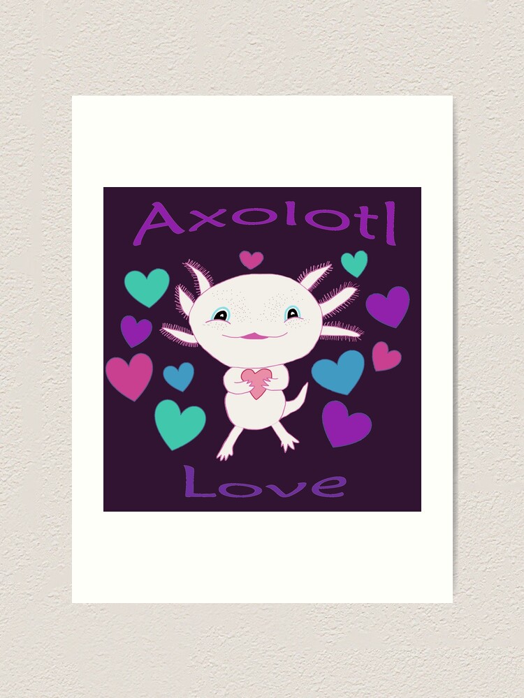 "Axolotl, Axolotl Dark Purple Background, Axolotl Love, Adorable ...