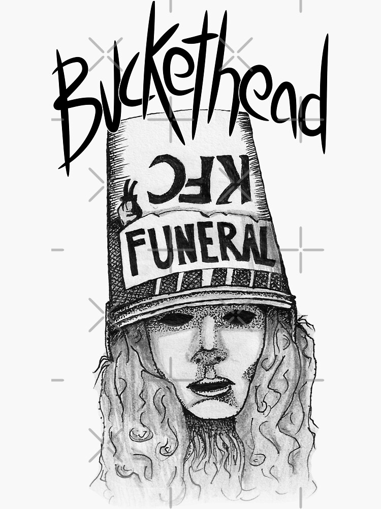 "Buckethead Sketch" Sticker for Sale by NateArtDesign | Redbubble
