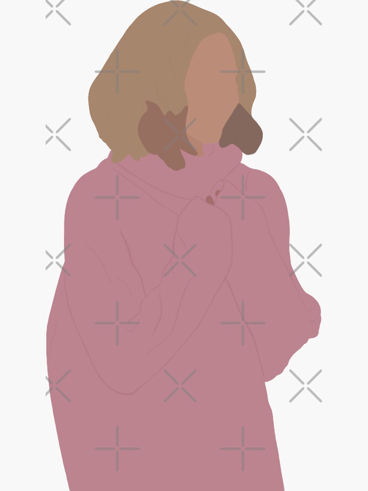 "Enid Sinclair in big pink turtle neck Netflix Wednesday " Sticker for ...