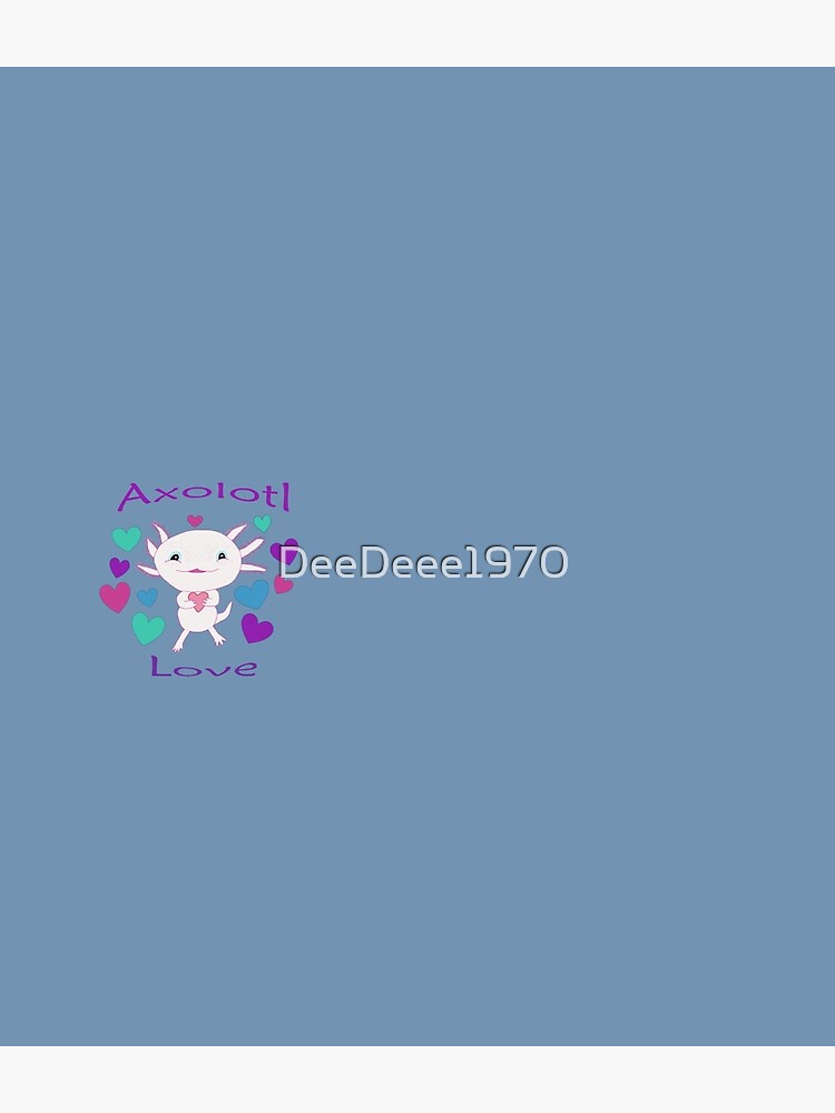 "Axolotl, Axolotl Light Blue Background, Axolotl Love, Adorable Axolotl ...