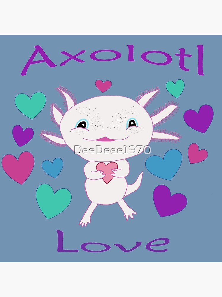 Póster «Ajolote, Fondo azul claro de Ajolote, Amor de Ajolote, Ajolote ...