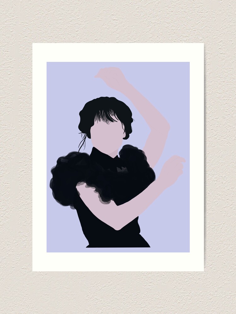 "Wednesday Addams dancing at Rave’N Jenna Ortega Netflix " Art Print ...