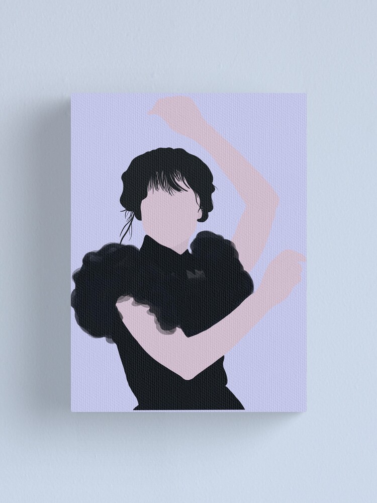 "Wednesday Addams dancing at Rave’N Jenna Ortega Netflix " Canvas Print ...