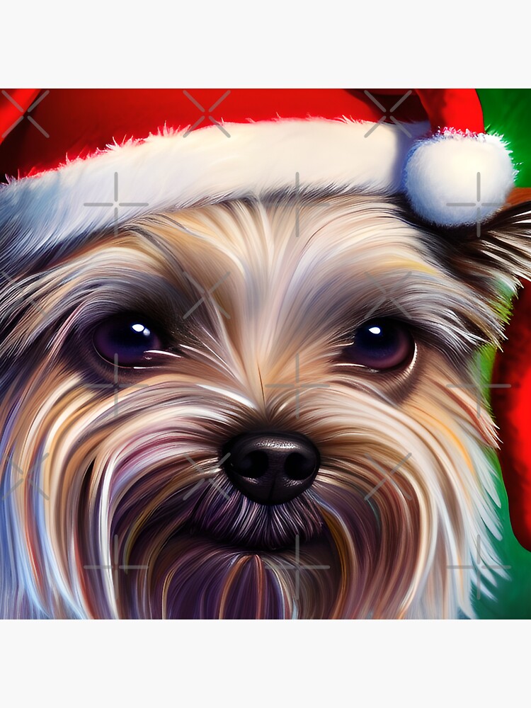 "Christmas Cairn Terrier Wearing A Santa Hat" Sticker for Sale by ZenEverAI | Redbubble