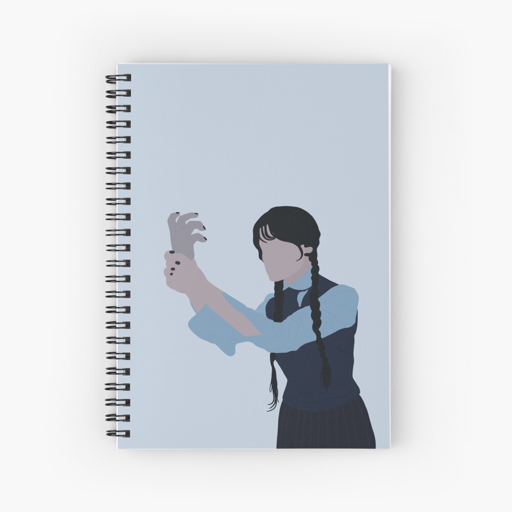 "Wednesday Addams with Things Jenna Ortega Netflix" Spiral Notebook for ...