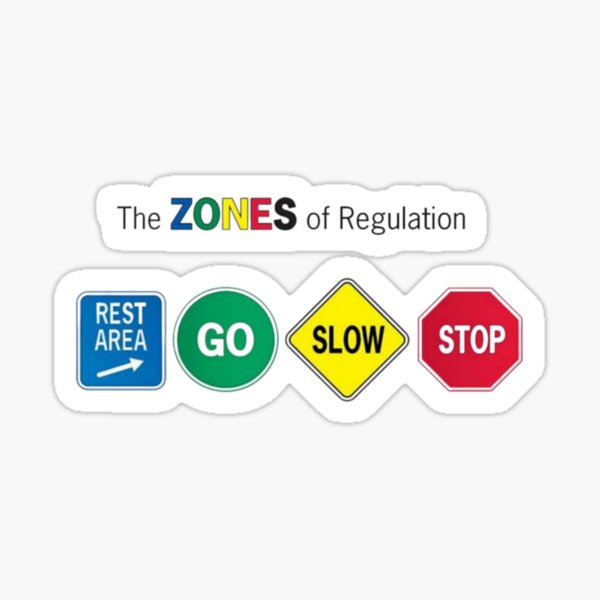 "Zones of regulation" Sticker for Sale by solasstore | Redbubble