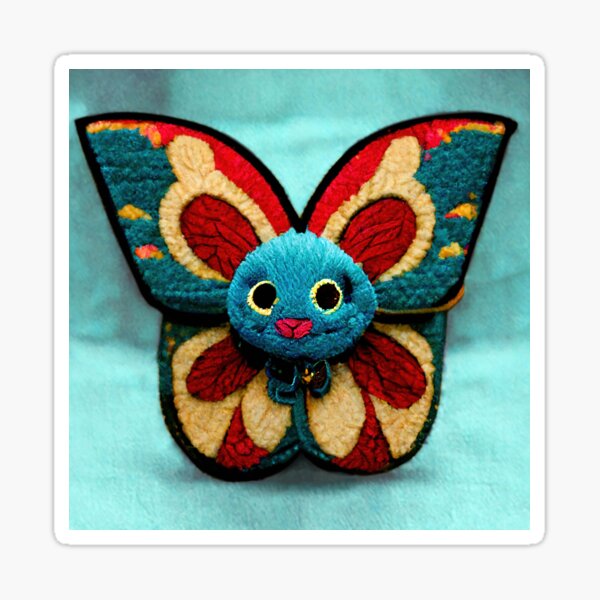 "Butterfly Pillow" Sticker for Sale by WaxyFruits | Redbubble