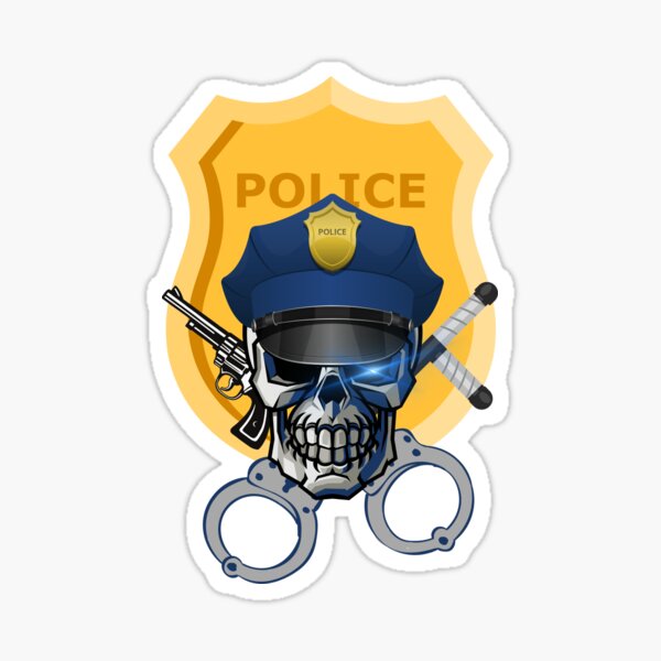 "Jason The Policeman Skull - Skeleton, spooky, horror, scary, dead ...