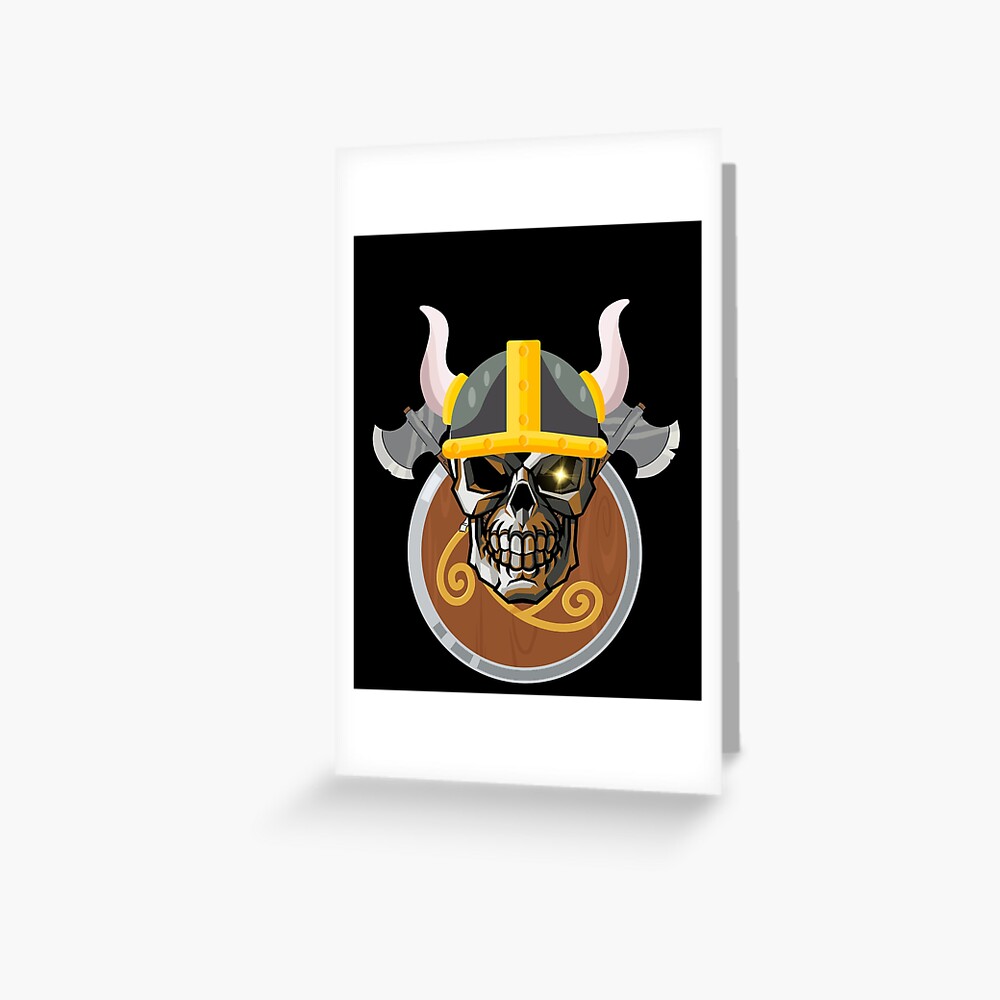 "Jason The Viking Skull - Skeleton, spooky, horror, scary, dead Design ...