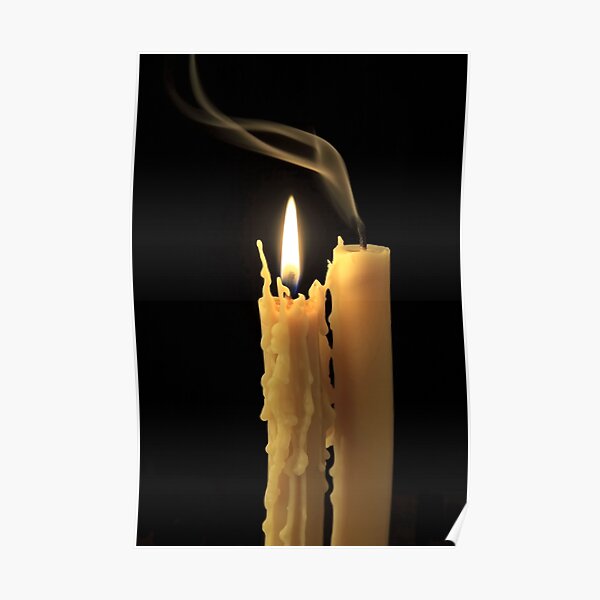 Poster « La bougie éteinte », par AlexLyubar | Redbubble