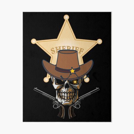 "Jason The Sheriff Skull - Skeleton, spooky, horror, scary, dead Design ...