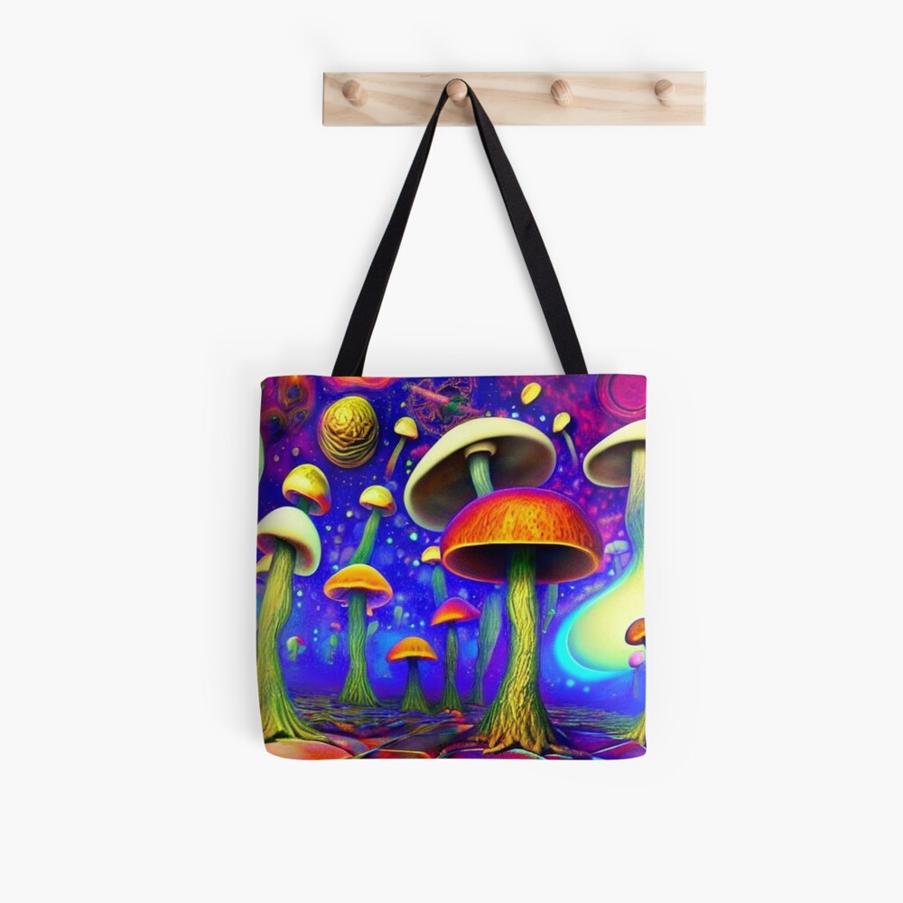 Bolsa de tela «Hongo y rana, dibujo de hongos Dibujos de hongos Trippy ...