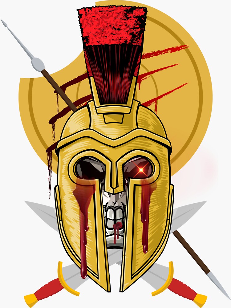 "Jason The Spartan Skull - Skeleton, spooky, horror, scary, dead Design ...