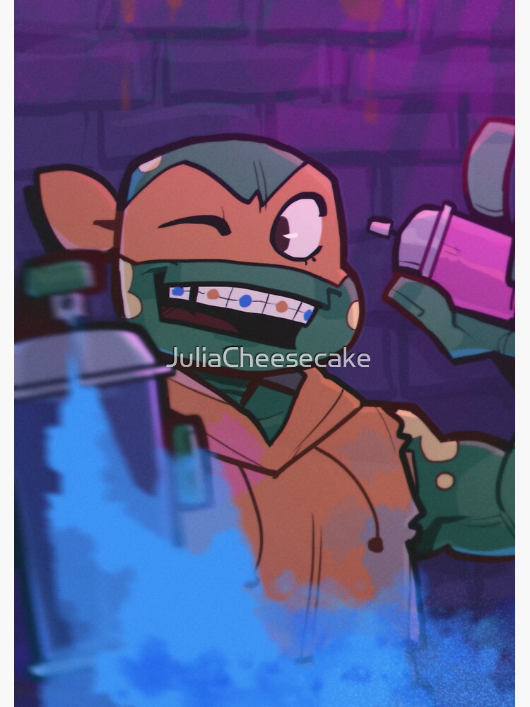 "Mikey!!" Sticker for Sale by JuliaCheesecake | Redbubble