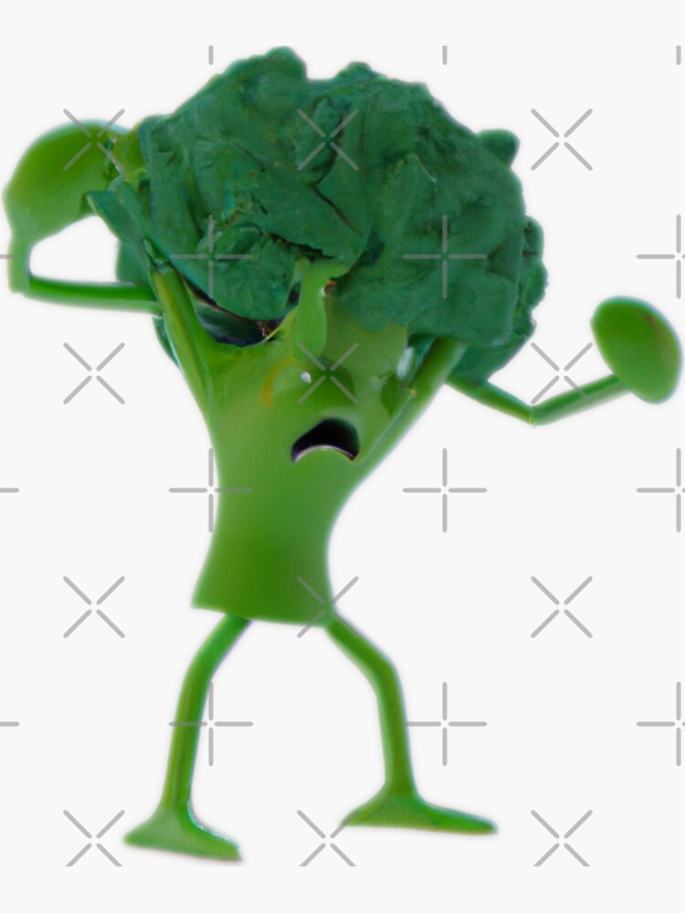 "Fighting broccoli brocco lee -- 3D " Sticker for Sale by glitchman2 ...