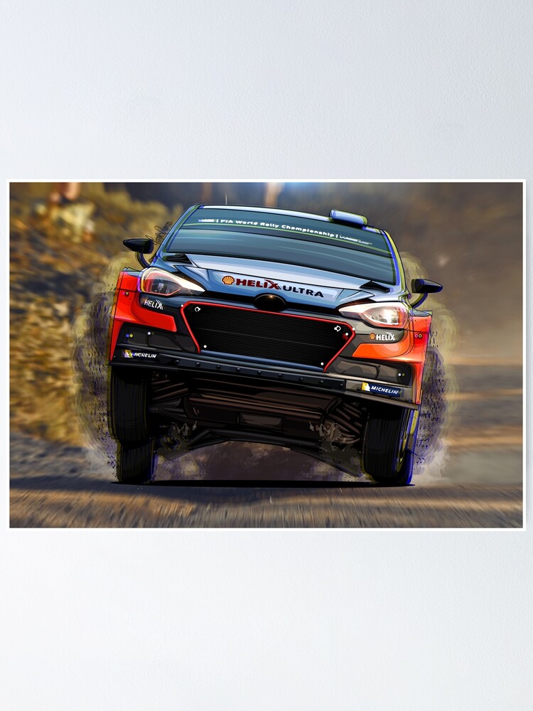 "i20 Rally Car WRC" Poster for Sale by marioramosart | Redbubble