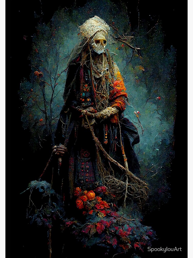 "Baba Yaga/Ghost" Poster for Sale by SpookylouArt | Redbubble
