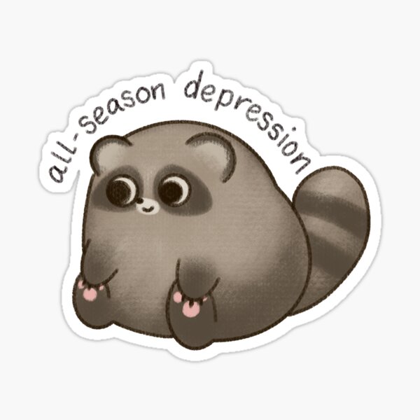 "all-season depression" Sticker for Sale by fusrodie | Redbubble