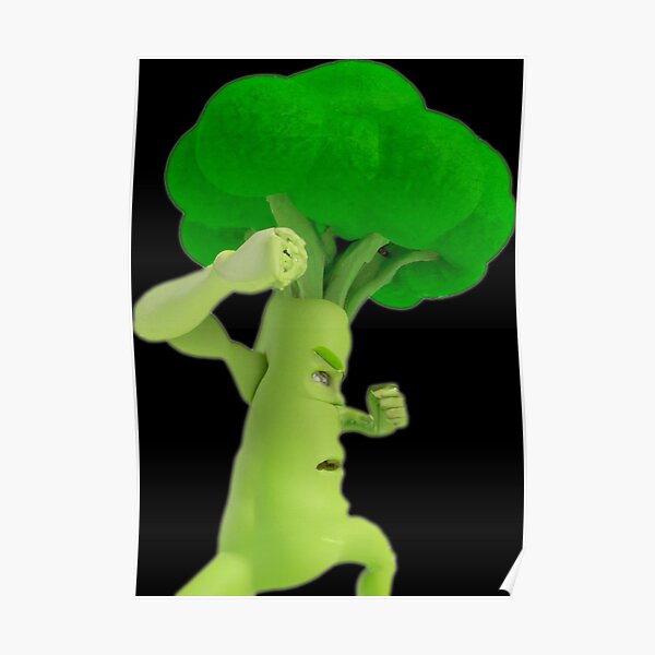"Fighting broccoli brocco lee -- 3D " Poster for Sale by glitchman2 ...