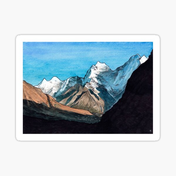 "Himalayan View - Nepal" Sticker for Sale by tomnapper | Redbubble