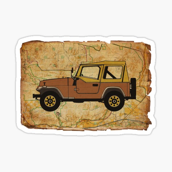 "JEEP MAPS" Sticker for Sale by ArtbyLeclerc | Redbubble