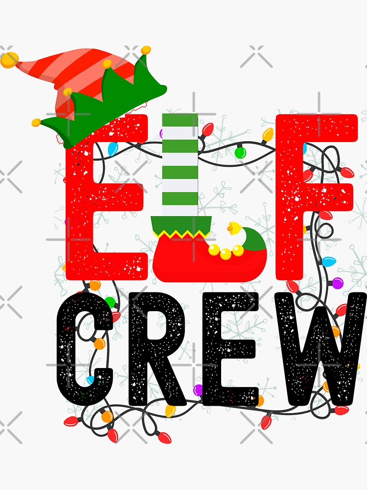 "Elf crew for family matching costume" Sticker for Sale by erozzz ...