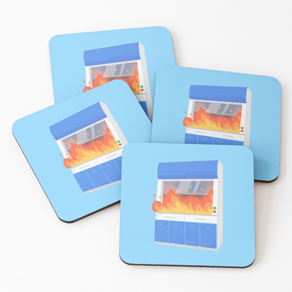 "Burning fume hood " Sticker for Sale by nucleicnoodles | Redbubble
