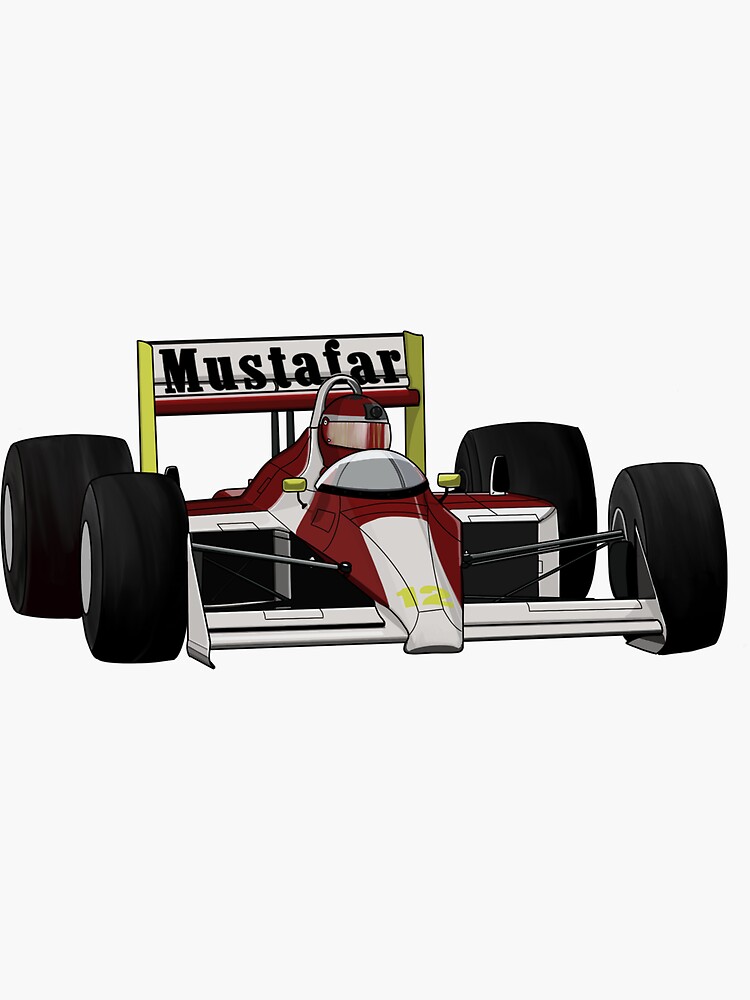 "McLaren MP4-4 Star Fighter" Sticker for Sale by Sprehaha | Redbubble